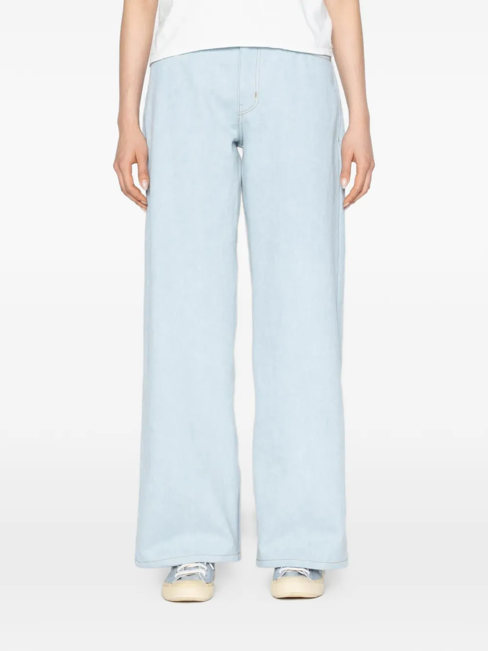 Naked And Famous Wide Wild West Secret Agent Denim Jeans | 蓝色 | FARFETCH CN