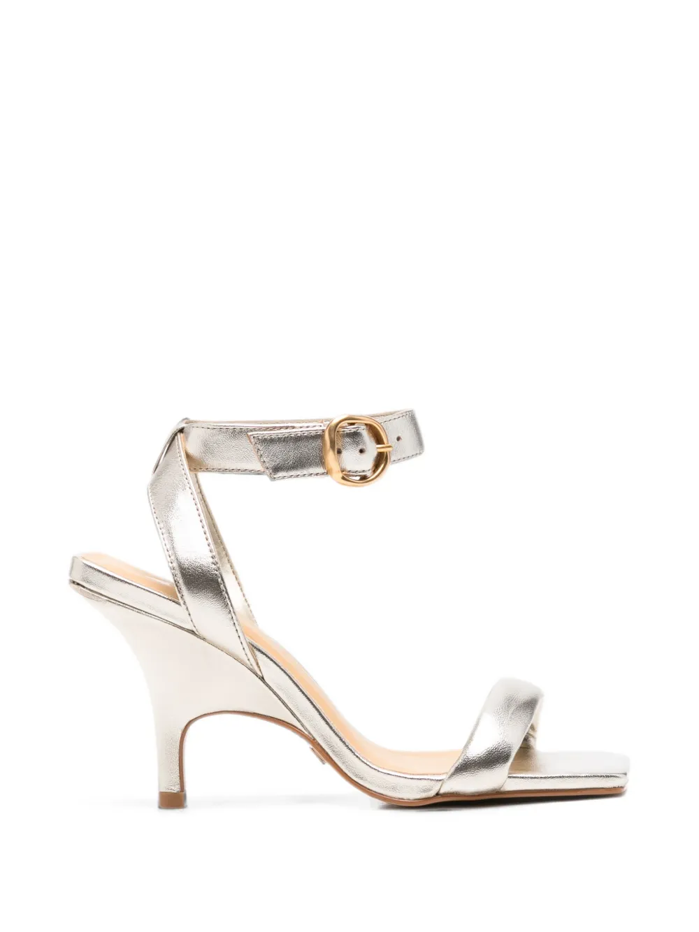 CARRANO buckle-fastening Metallic Sandals | Silver | FARFETCH AU