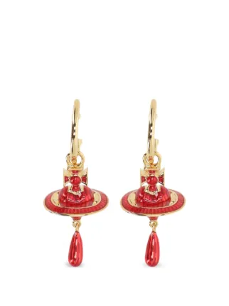Vivienne Westwood Pendientes Orb Esmaltados | Dorado | FARFETCH ES