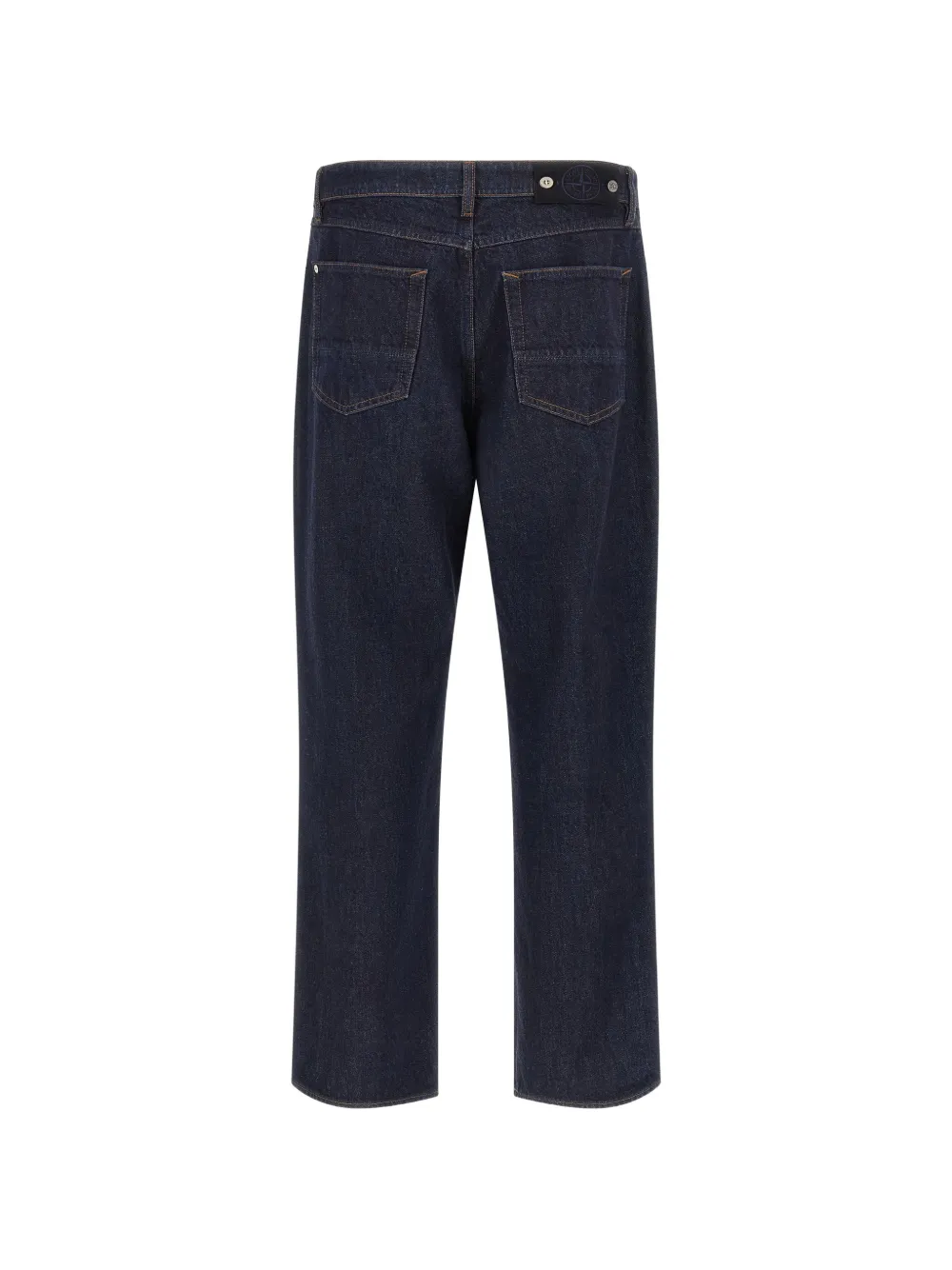 Stone Island contrast-stitching logo-badge Jeans | Blue | FARFETCH