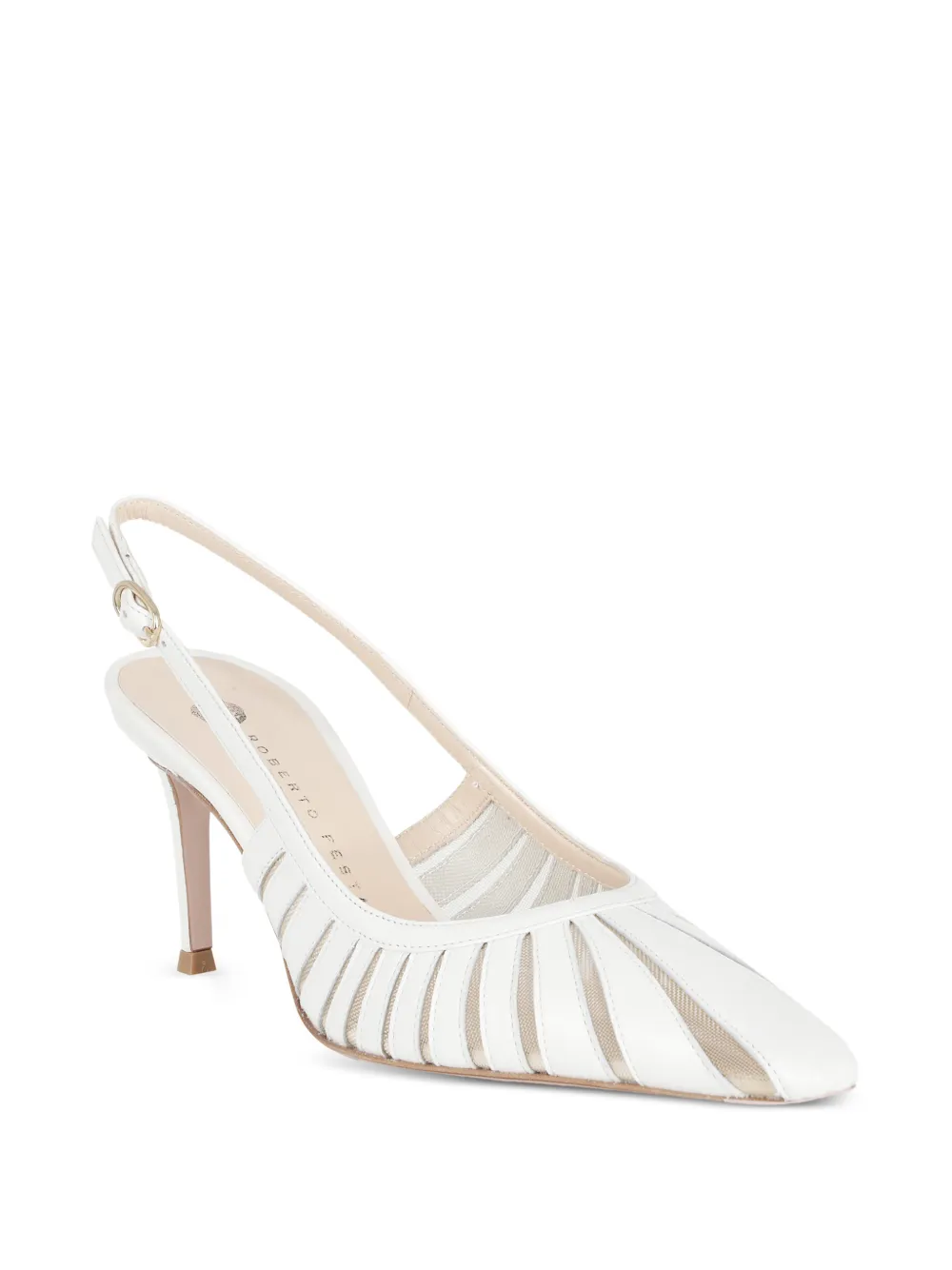 Roberto Festa Sunny cut-out Slingback Heeled Pumps | White | FARFETCH ZA