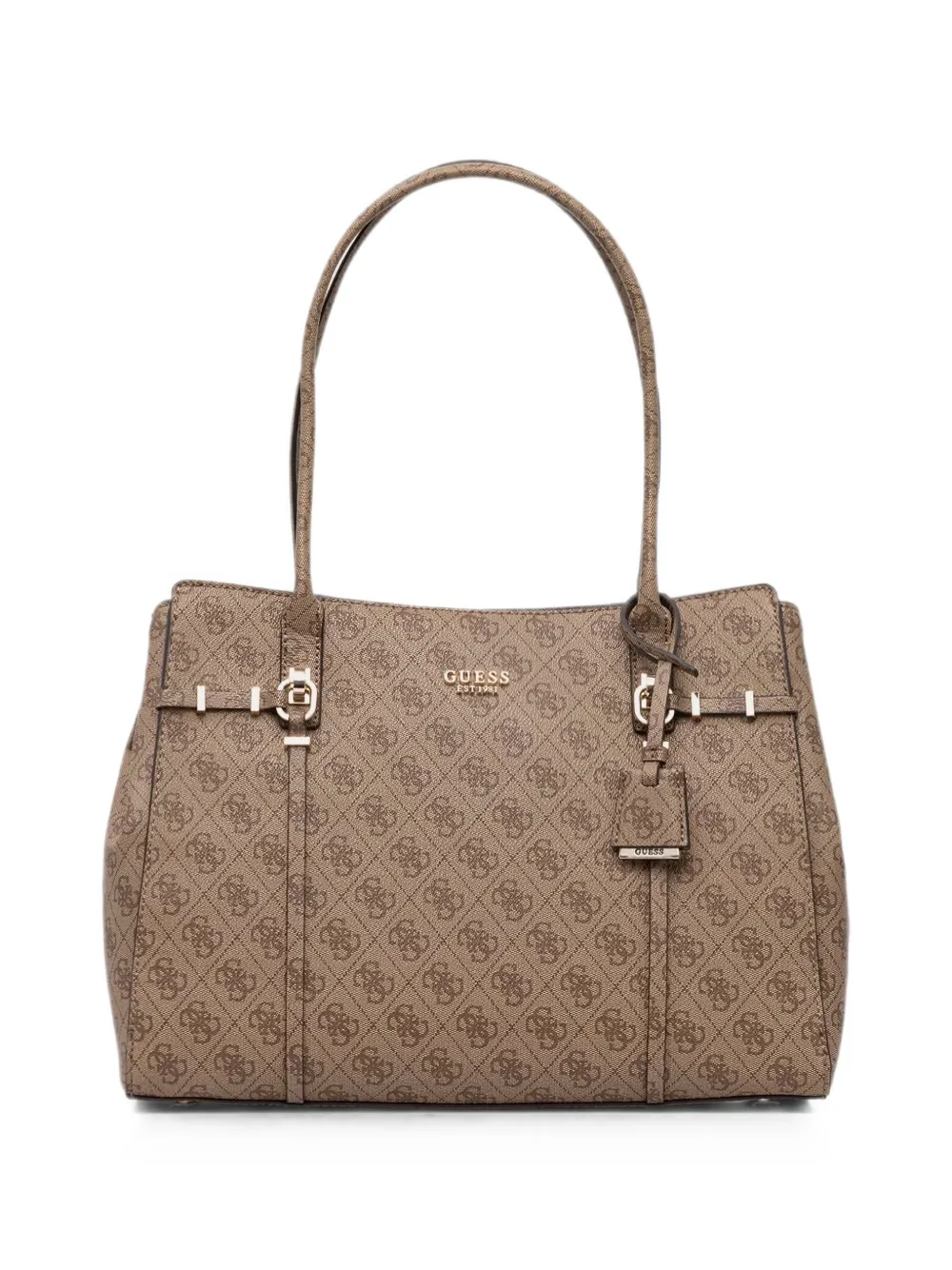 GUESS USA Leona logo-print Monogram Tote Bag | Neutrals | FARFETCH