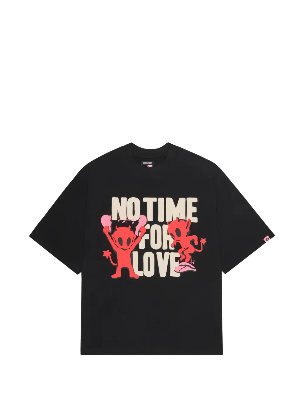 BROKEN PLANET No Time For Love graphic-print Cotton T-shirt | 黑色 ...
