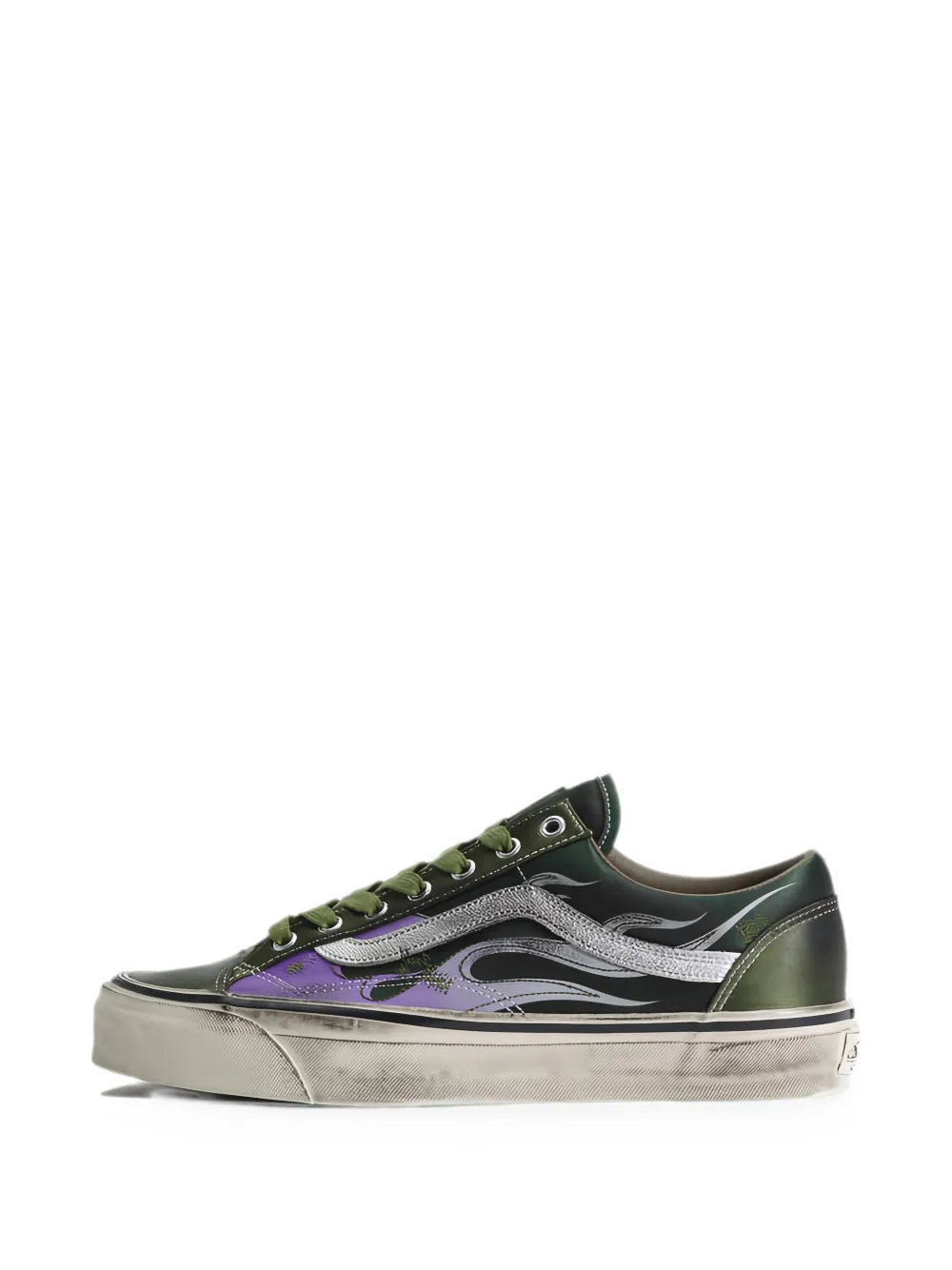 Vans Zapatillas Old Skool Con Llamas Estampadas | Verde | FARFETCH MX