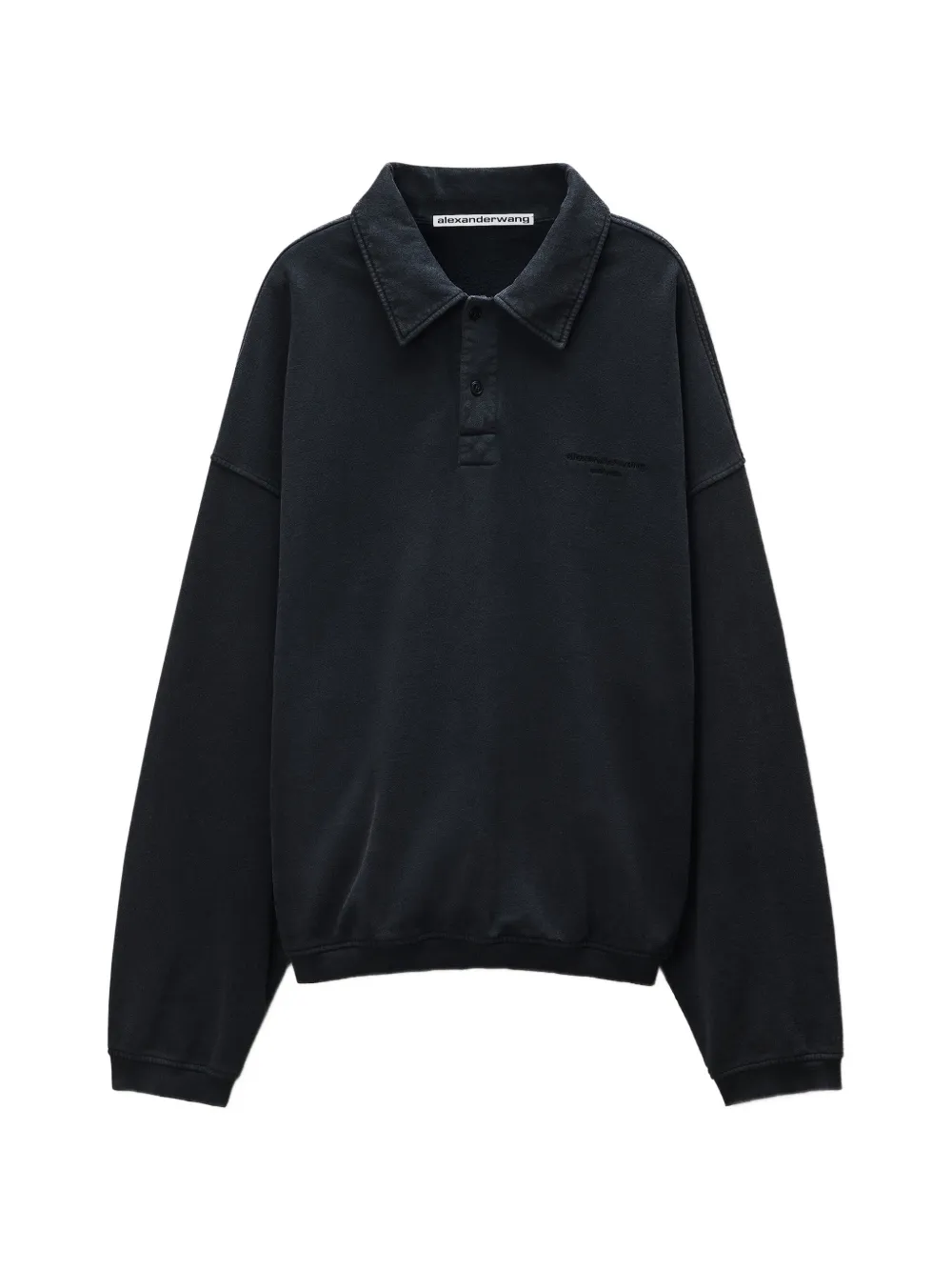 Alexander Wang polo-collar Oversized Sweater | Black | FARFETCH