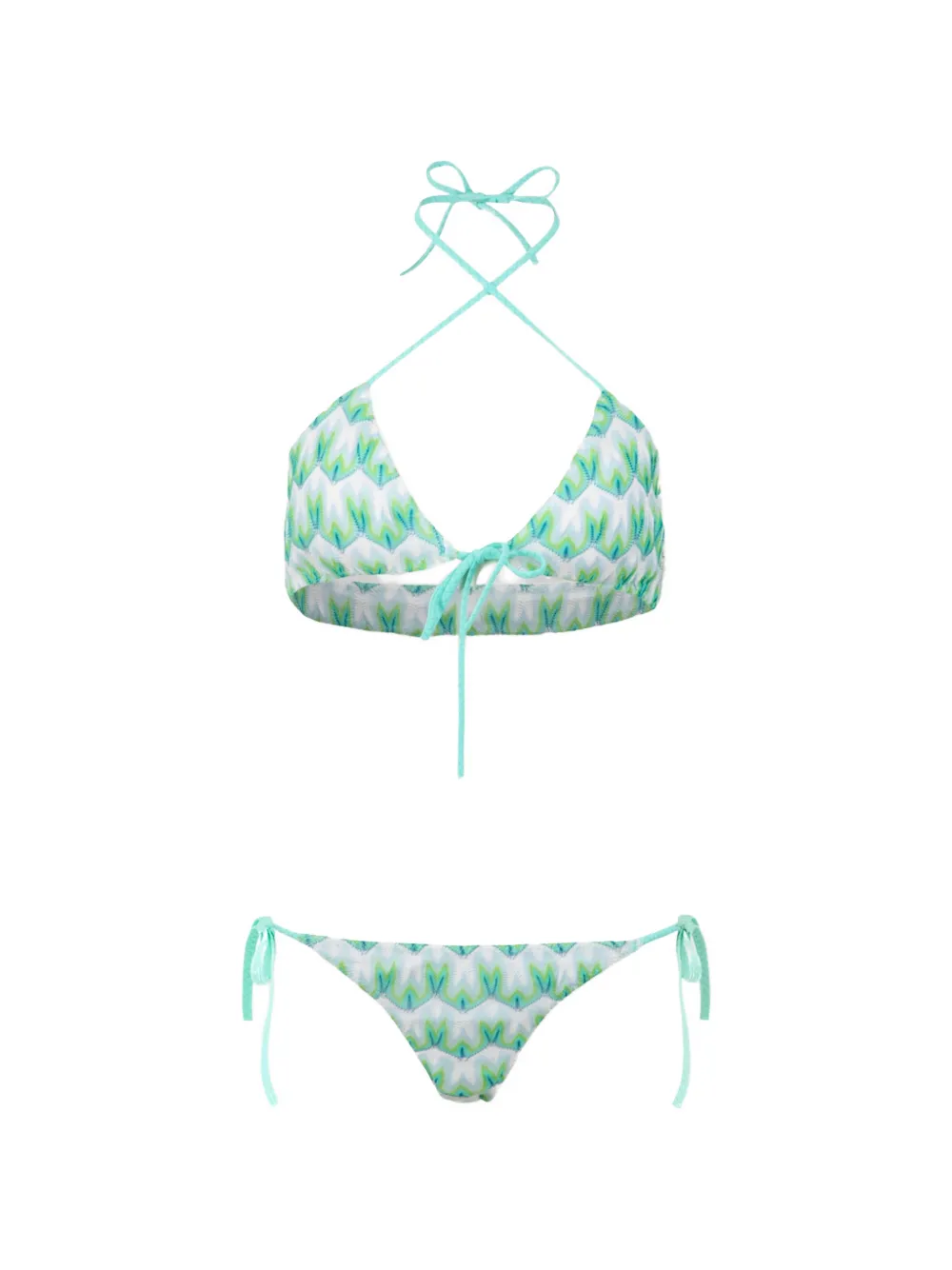 Missoni zigzag-knit Triangle Bikini | ホワイト | FARFETCH JP