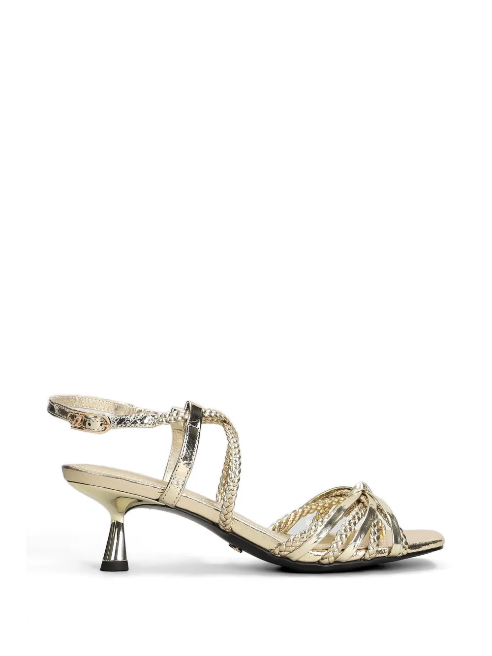 Gold & Rouge Flapim Braided metallic-finish Sandals | Gold | FARFETCH