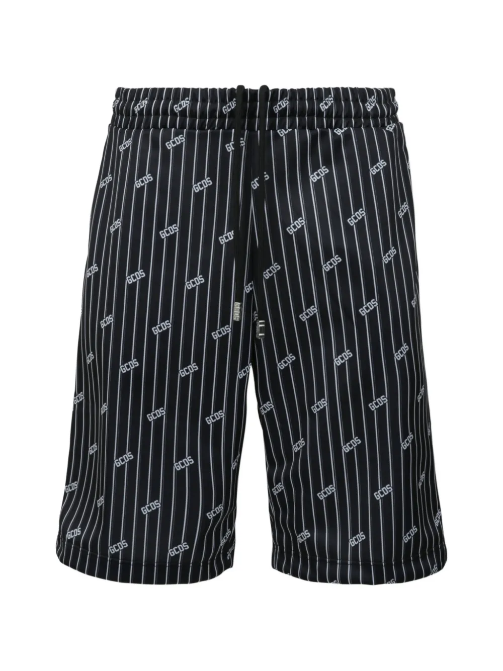 GCDS Pinstripe logo-print Shorts | Black | FARFETCH