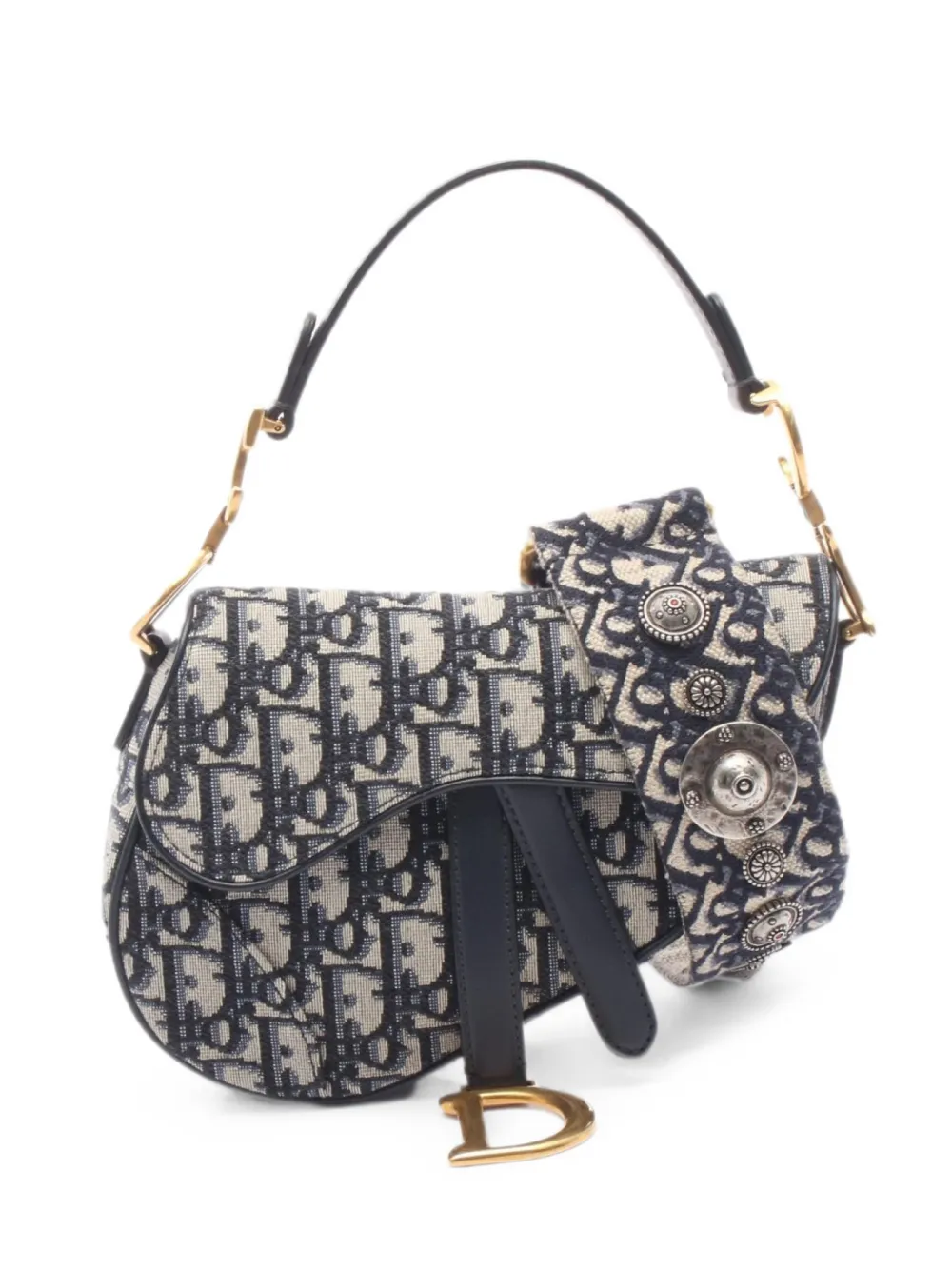 Christian Dior Pre-Owned 2010s Mini Saddle Oblique logo-pattern ...
