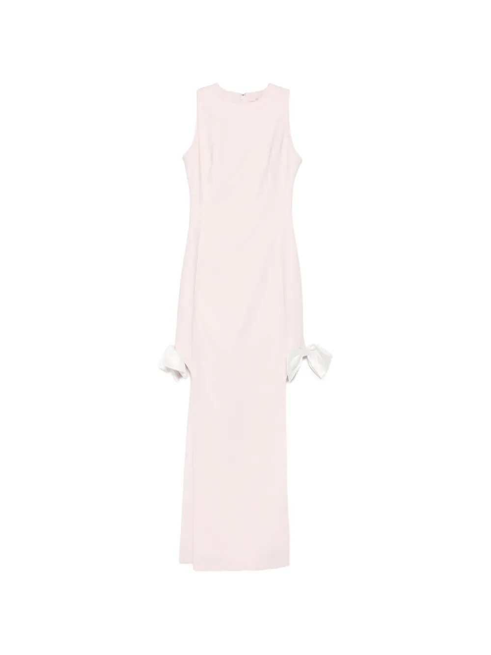 Leen Mougrhabi Amour bow-detail boat-neck Maxi Dress | 粉色 | FARFETCH CN