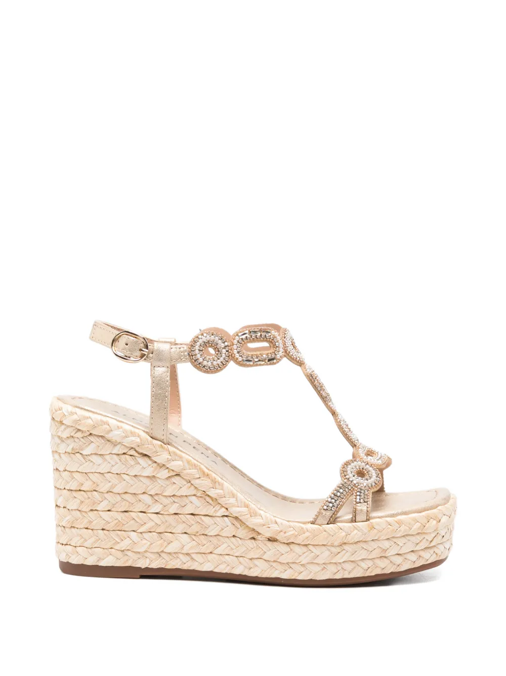 ALMA EN PENA crystal-embellished Wedge Sandals | Gold | FARFETCH