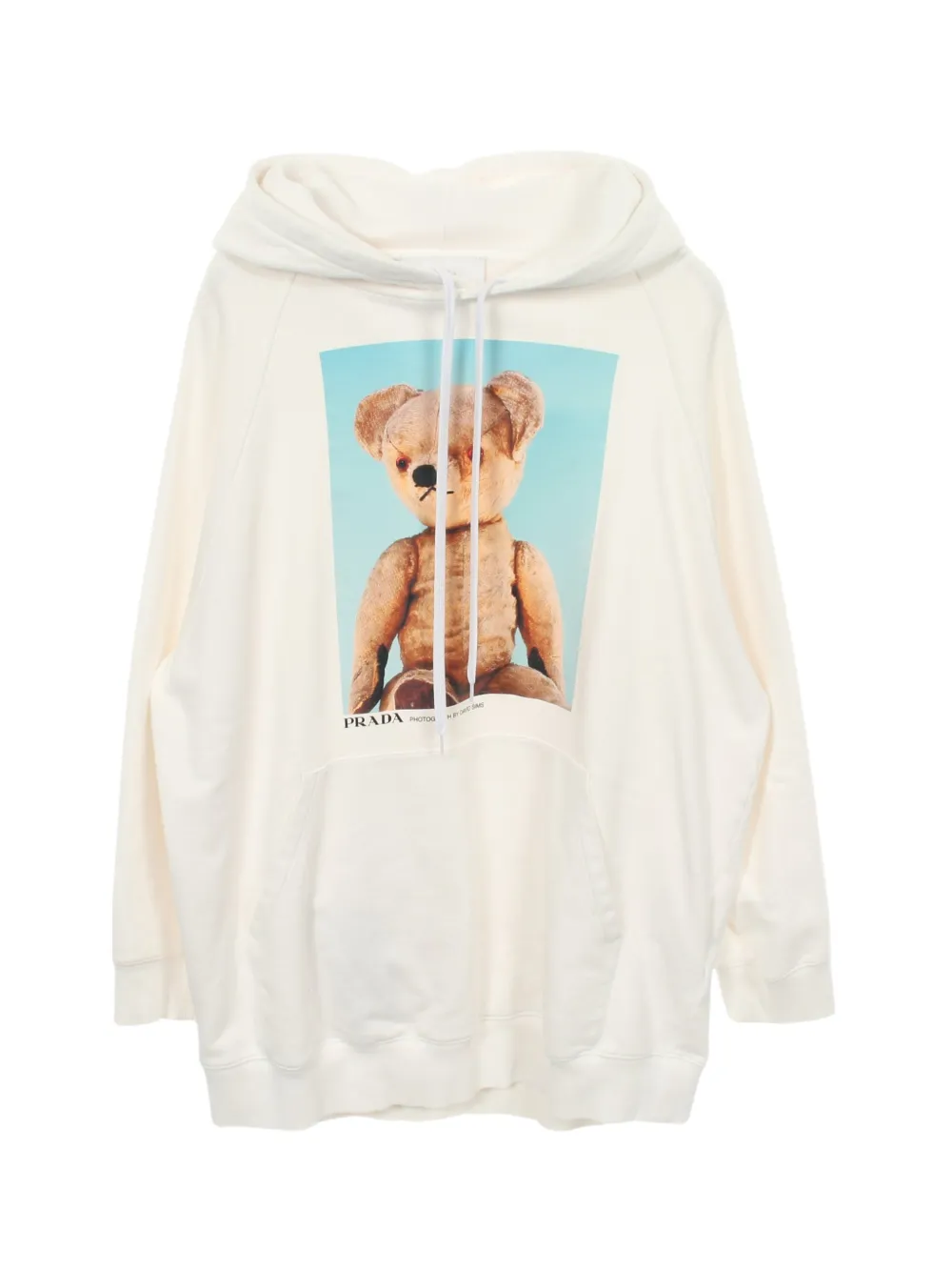 Prada Pre-Owned 2000s x David Sims Teddy Bear Hoodie | Neutrals | FARFETCH