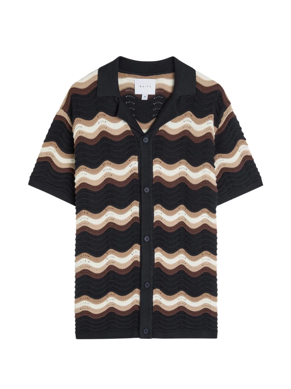 RAITH Primavera chevron-knit short-sleeve Polo Shirt | ブラック | FARFETCH JP