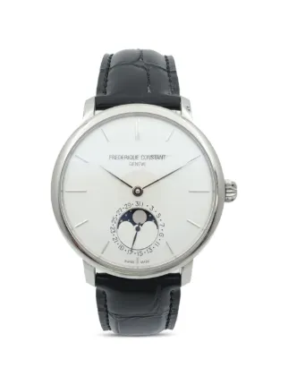 Frederique Constant Slimline Moonphase 42mm Watch | White | FARFETCH CA