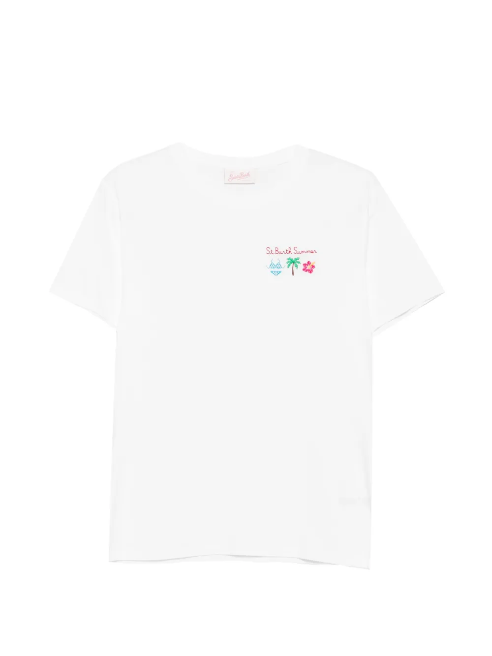 MC2 Saint Barth embroidered-logo cottonT-shirt | White | FARFETCH AU