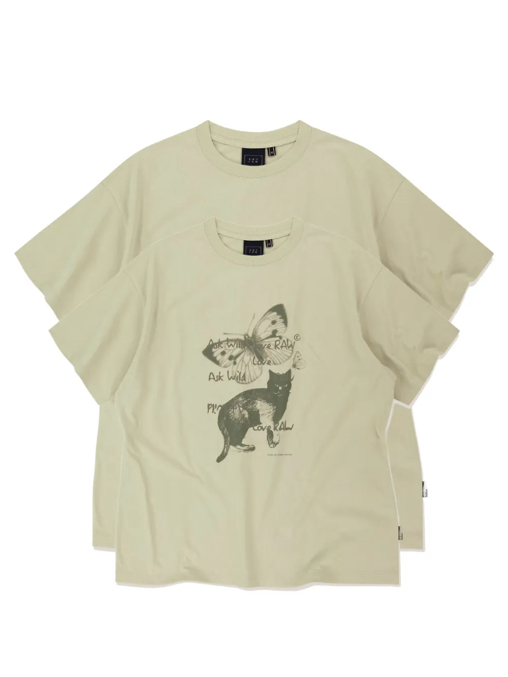 ROMANTIC CROWN cat-print Graphic T-shirt | Neutrals | FARFETCH