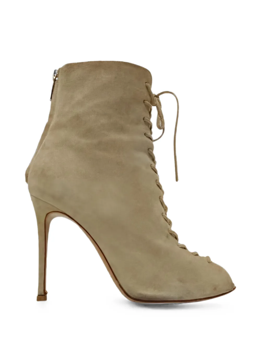 Gianvito Rossi lace-up open-toe Ankle Boots | Neutrals | FARFETCH