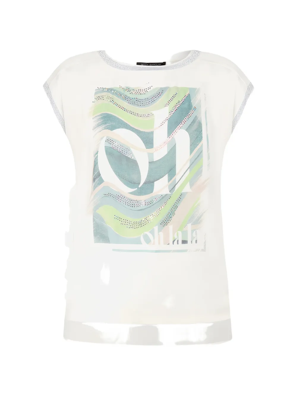 Betty Barclay graphic-print rhinestone-embellished Top | Neutrals ...