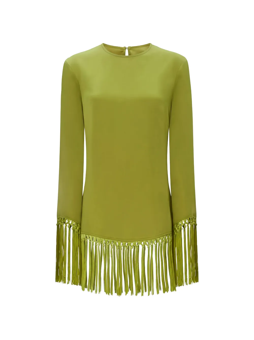 Taller Marmo Claudia fringe-trimmed Mini Dress | Green | FARFETCH AU