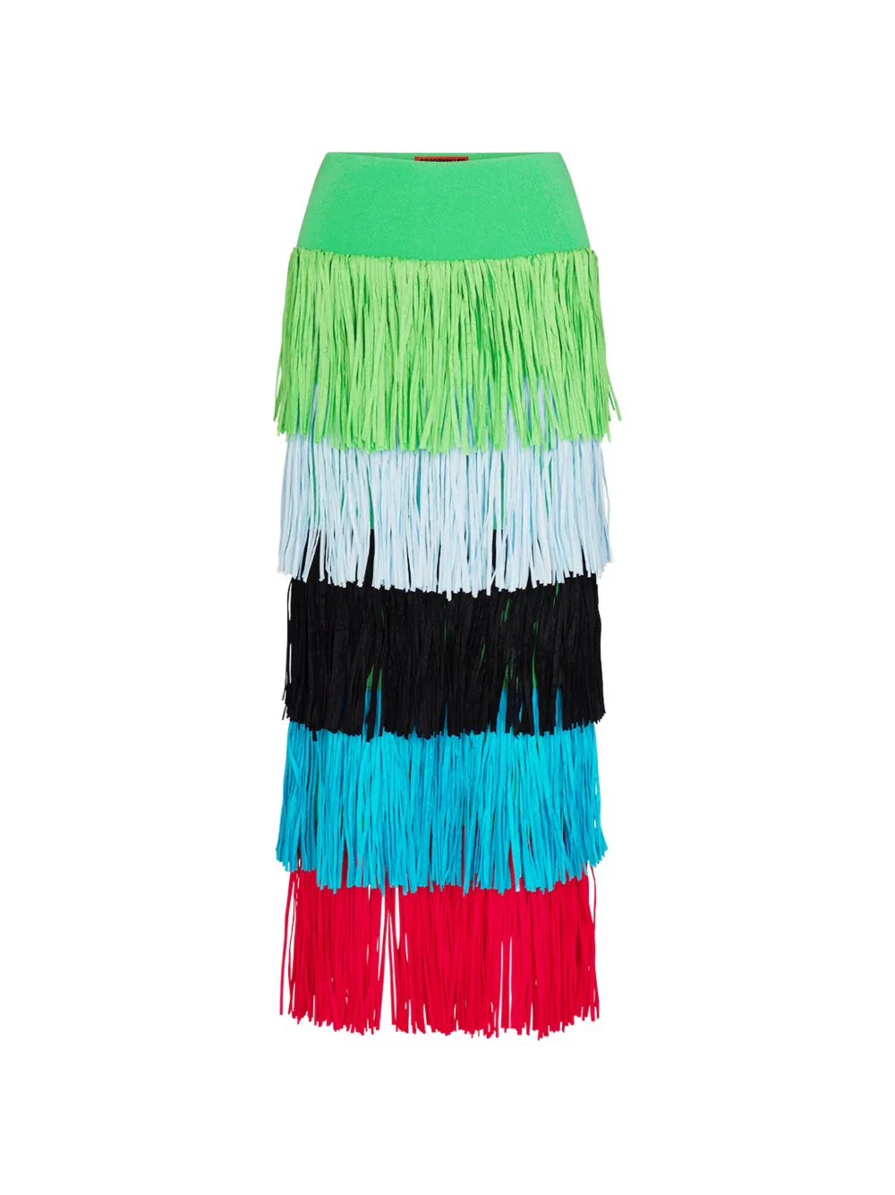 Simon Miller Dio fringe-trimmed Knitted Midi Skirt | Green | FARFETCH