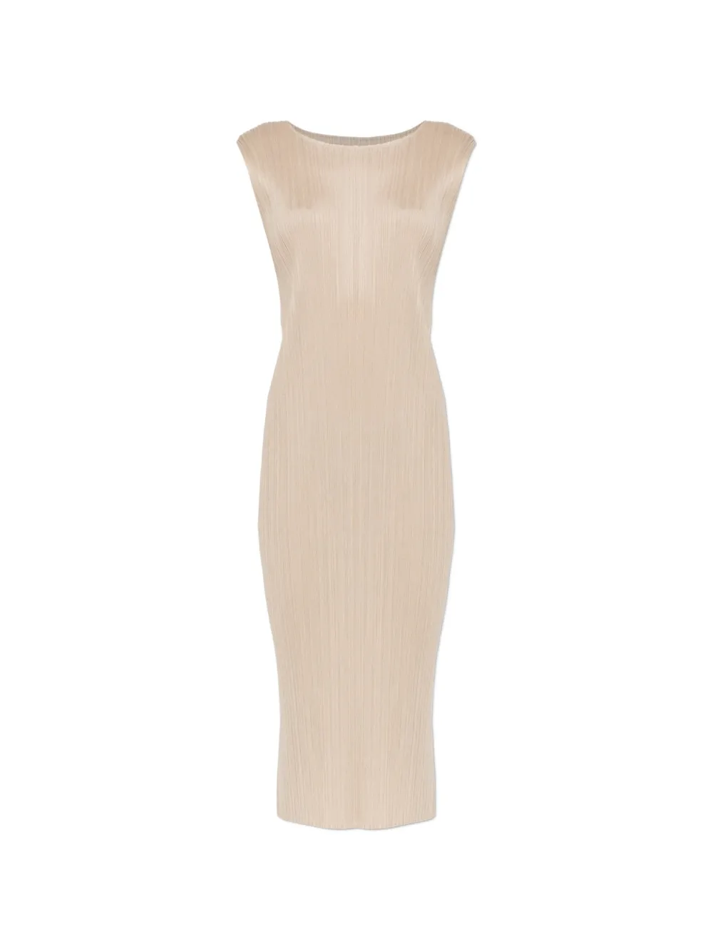 Pleats Please Issey Miyake Vestido Midi Con Pliegues Sin Mangas ...