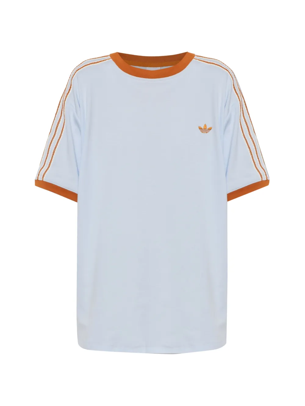 Adidas t-shirt à Logo Brodé Et Liseré Contrastant | Bleu | FARFETCH FR
