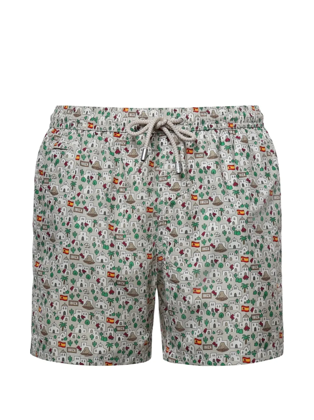 MC2 Saint Barth Ibiza-print Drawstring Swim Shorts | ニュートラル | FARFETCH JP