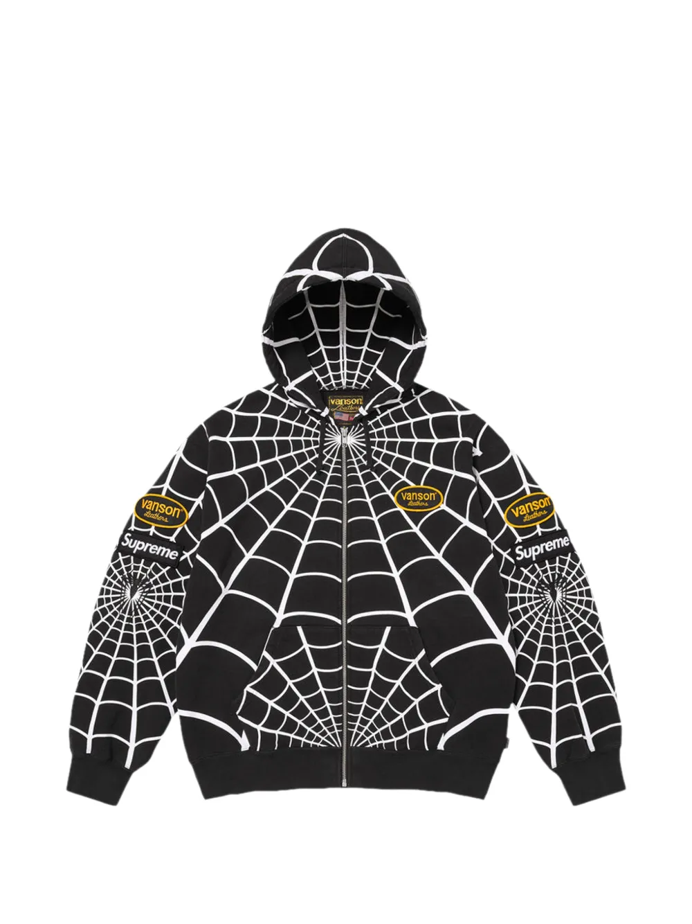 Supreme x Vanson Leathers x Marvel Spider-Man-print Hoodie | Black ...