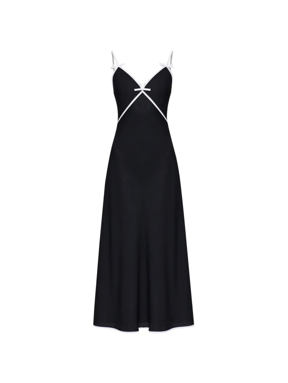 Moschino bow-detail spaghetti-strap Dress | Preto | FARFETCH BR