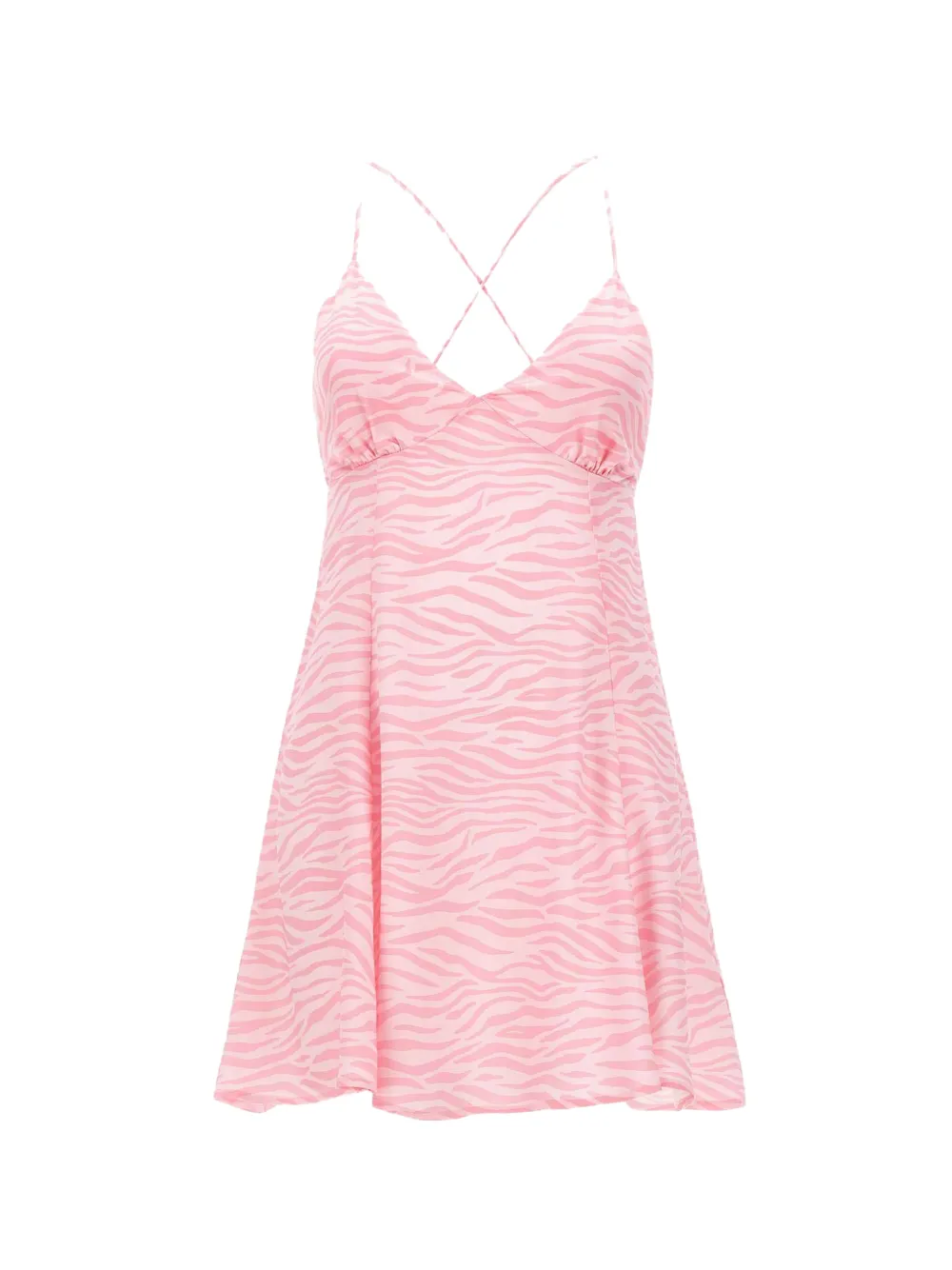 MC2 Saint Barth Mini Marge zebra-print Silk Dress | Pink | FARFETCH AU