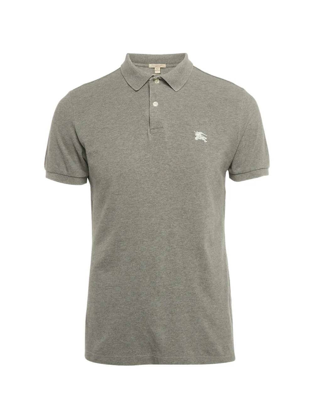 Burberry Pre-Owned embroidered-logo short-sleeve Polo Shirt | Grey ...
