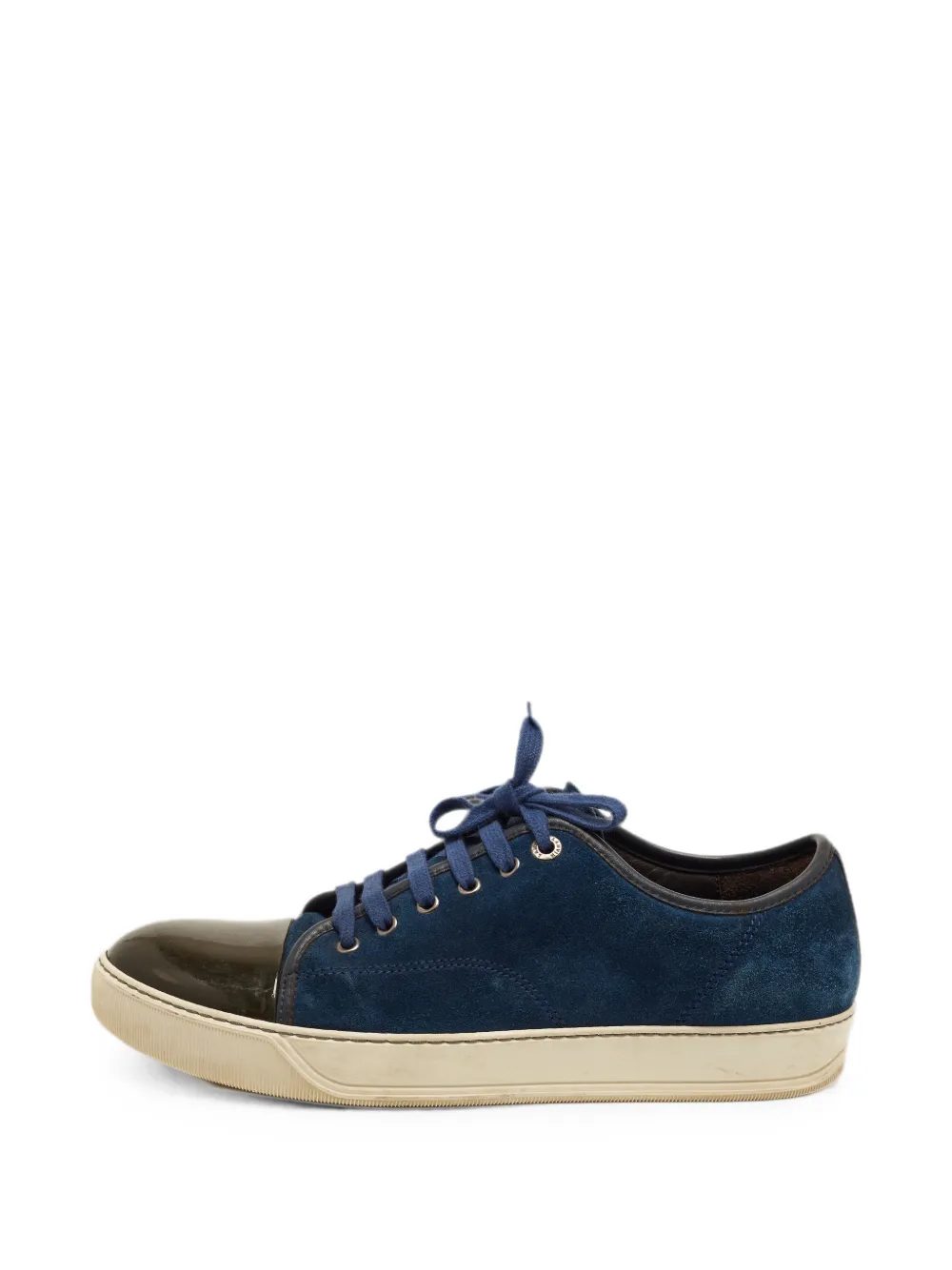 Lanvin Pre-Owned lace-up Suede Sneakers | Blue | FARFETCH