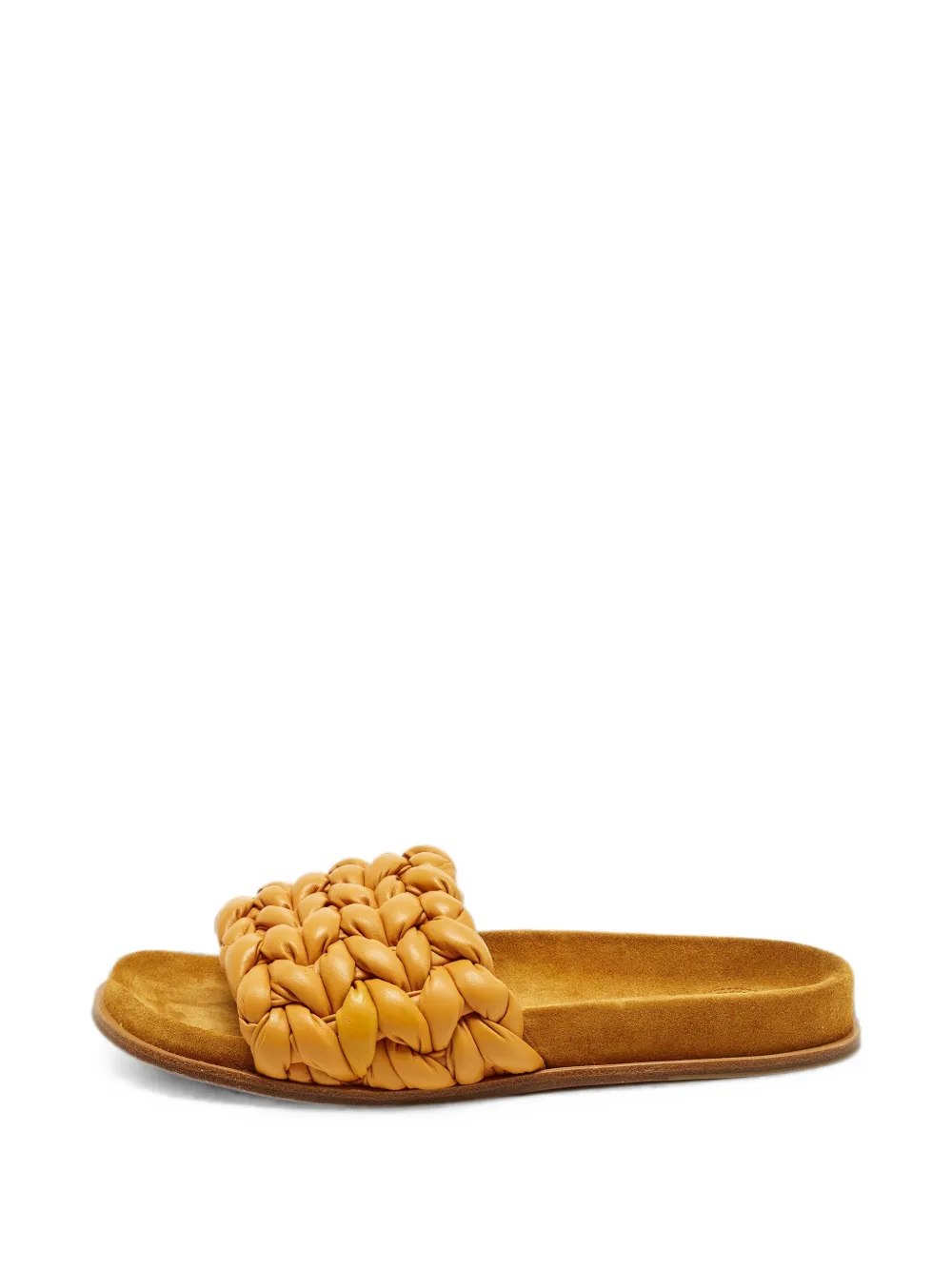 Chloé Pre-Owned Kacey Braided Flat Sandals | イエロー | FARFETCH JP