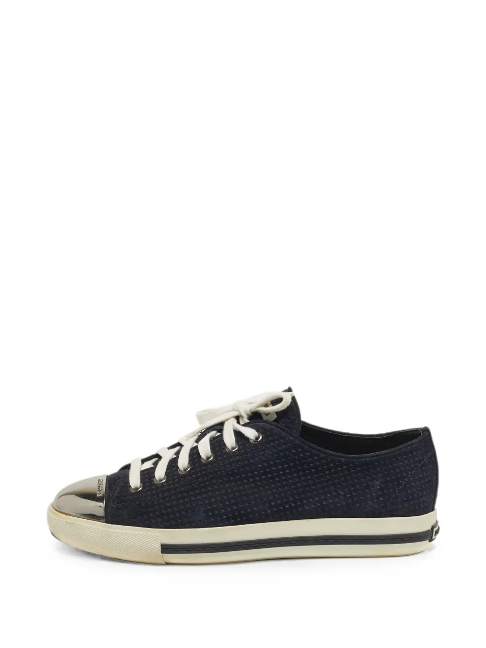 Miu Miu Pre-Owned cap-toe lace-up Sneakers | Blue | FARFETCH