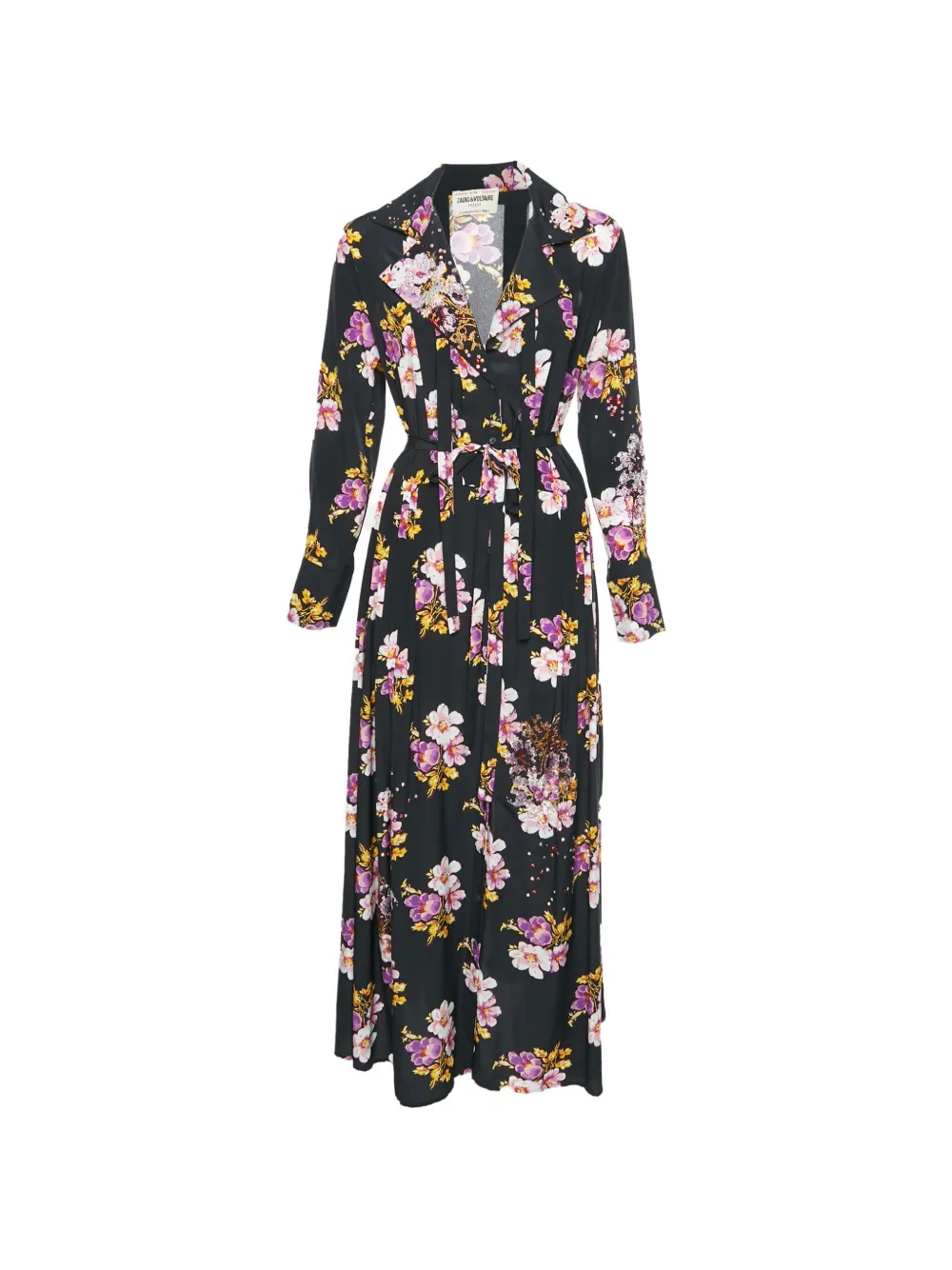 Zadig&Voltaire Defile floral-print Midi Dress | Black | FARFETCH CA