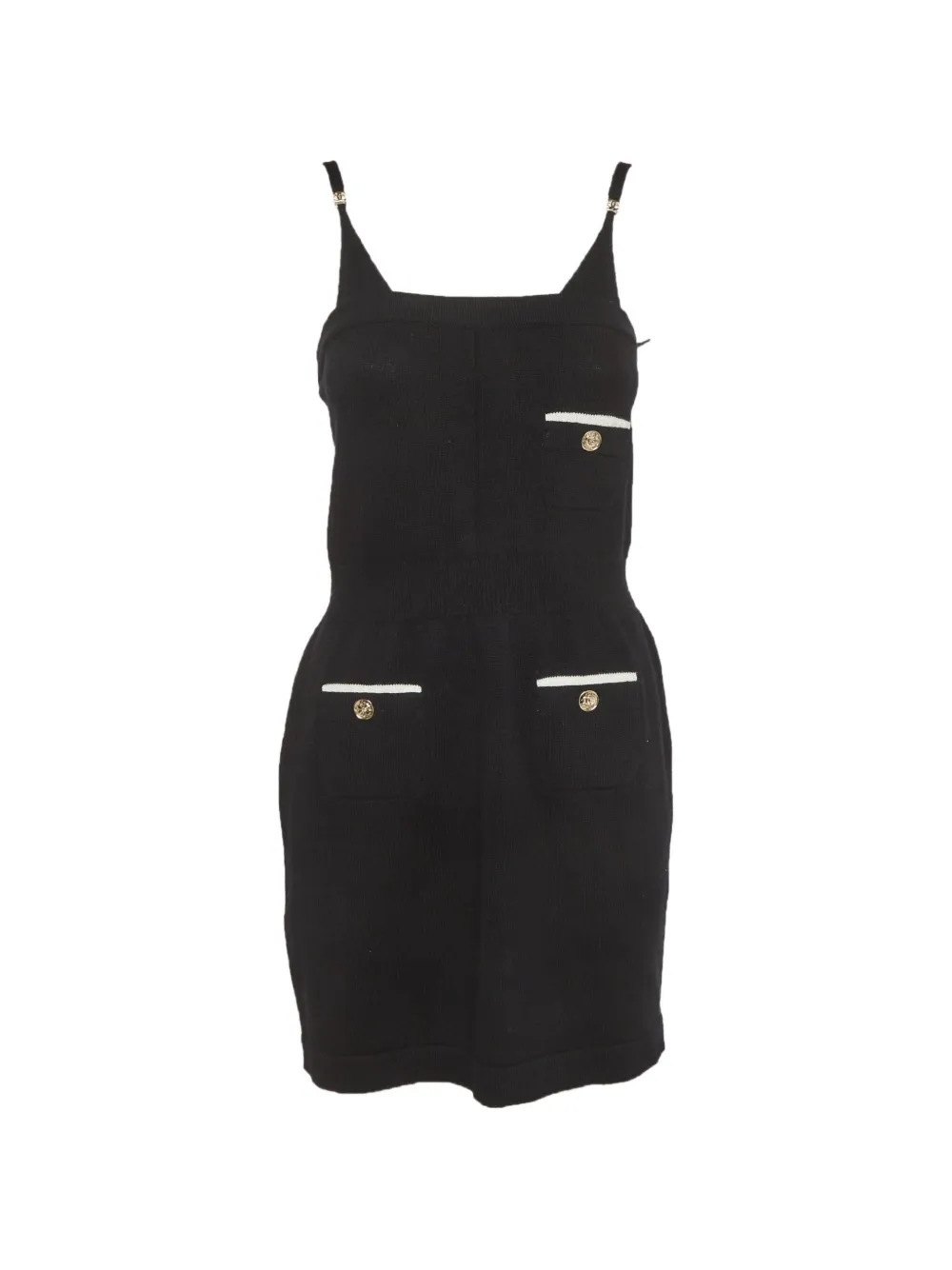 CHANEL Pre-Owned Strappy Knit Dress | Black | FARFETCH