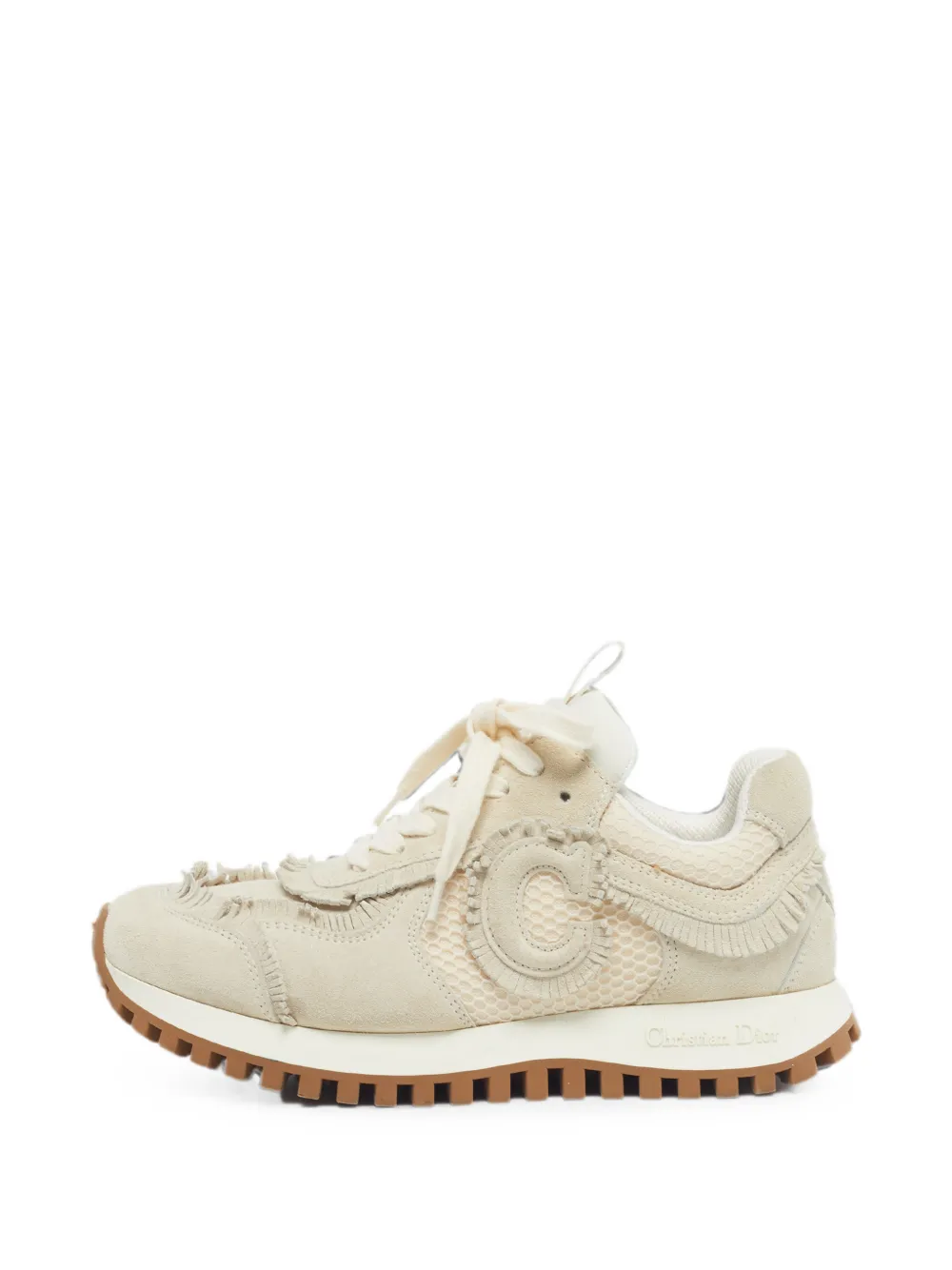 Christian Dior Pre-Owned C'est Dior fringe-detail Sneakers | Neutrals ...