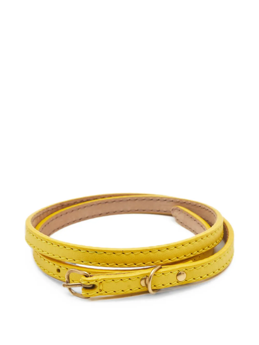 Balenciaga Pre-Owned Slim Buckle Belt | Yellow | FARFETCH