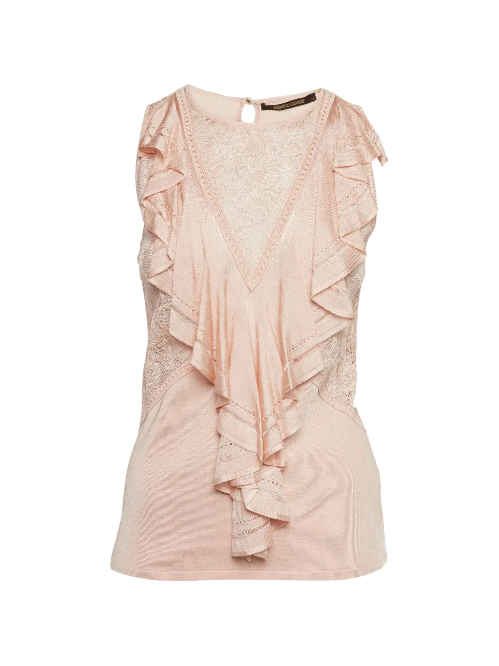 Roberto Cavalli Vintage ruffle-trim Sleeveless Top | ピンク | FARFETCH JP