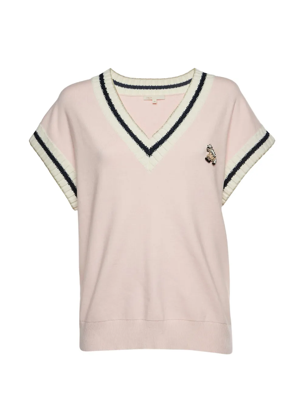 Maje Monette Pony Applique Sweater | Pink | FARFETCH