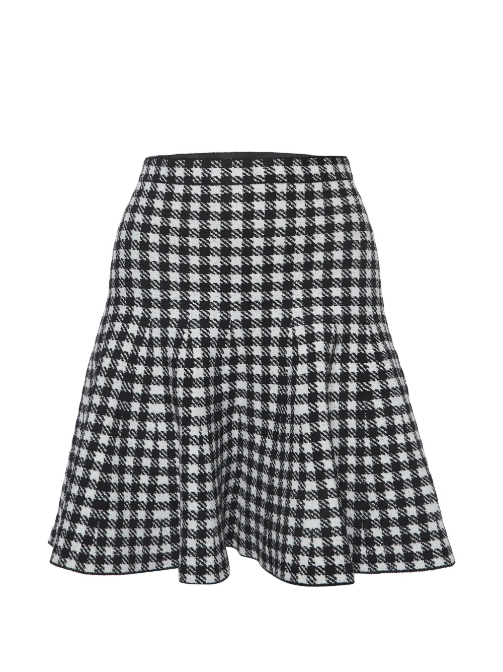 SANDRO Houndstooth Knit Mini Skirt | Black | FARFETCH