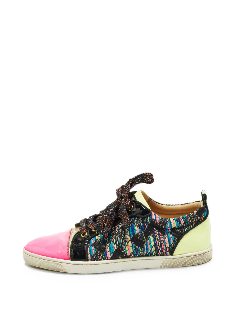 Christian Louboutin Pre-Owned Gondoliere lace-up Sneakers | Black ...