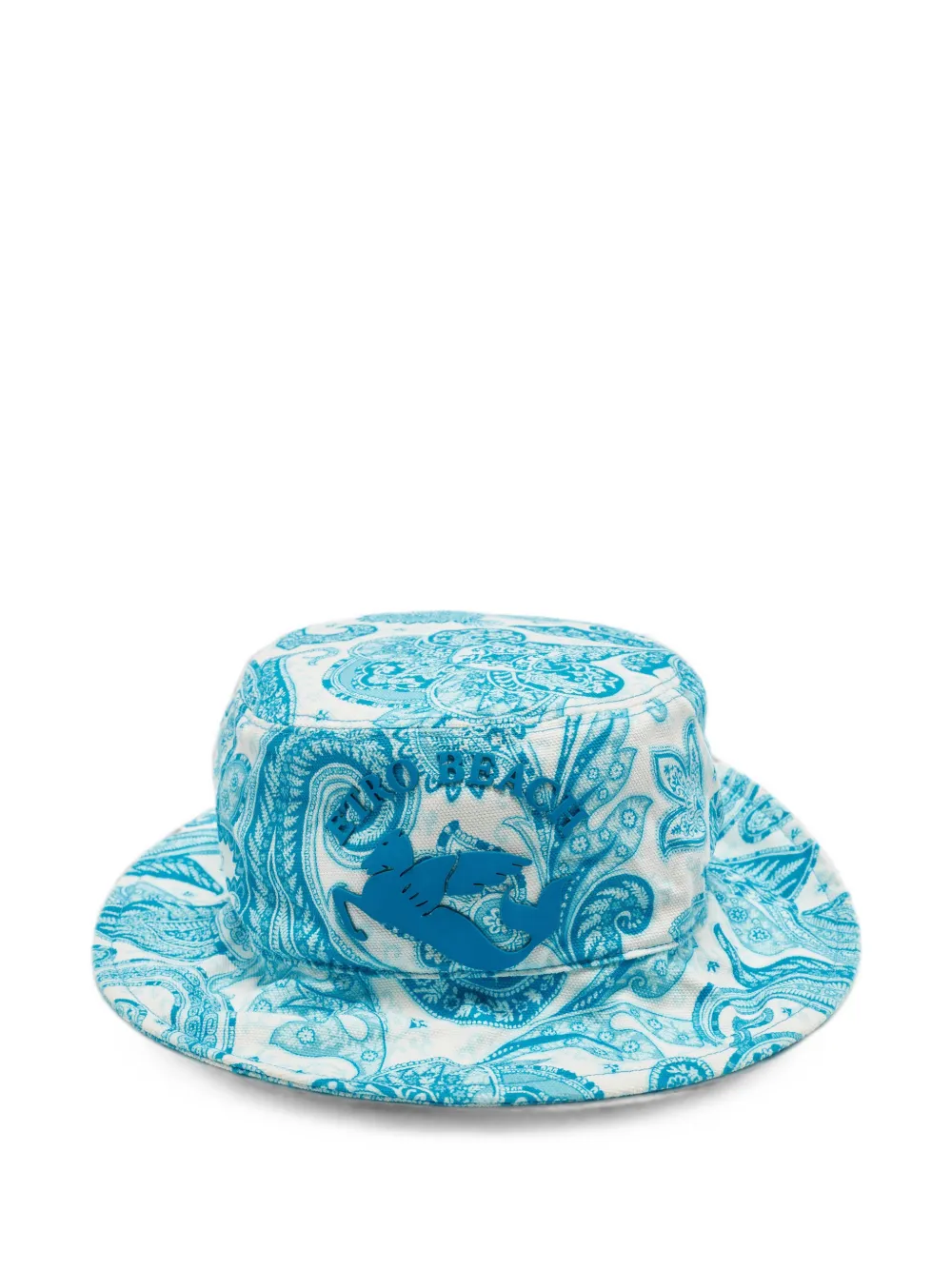 Etro Pre-Owned Paisley Print Logo Bucket Hat | Blue | FARFETCH