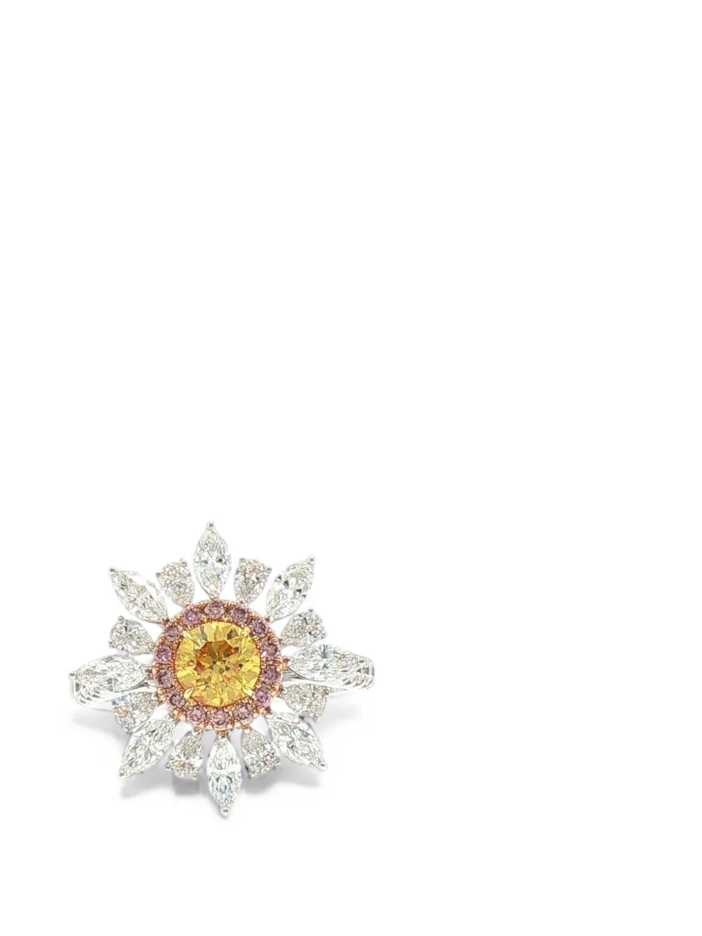 HYT Jewelry Yellow Diamond And Pink Diamond Ring | シルバートーン | FARFETCH JP