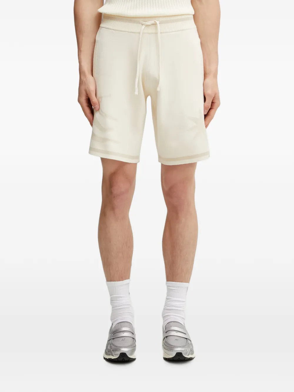Filling Pieces Breaking Bread intarsia-knit Drawstring Shorts ...