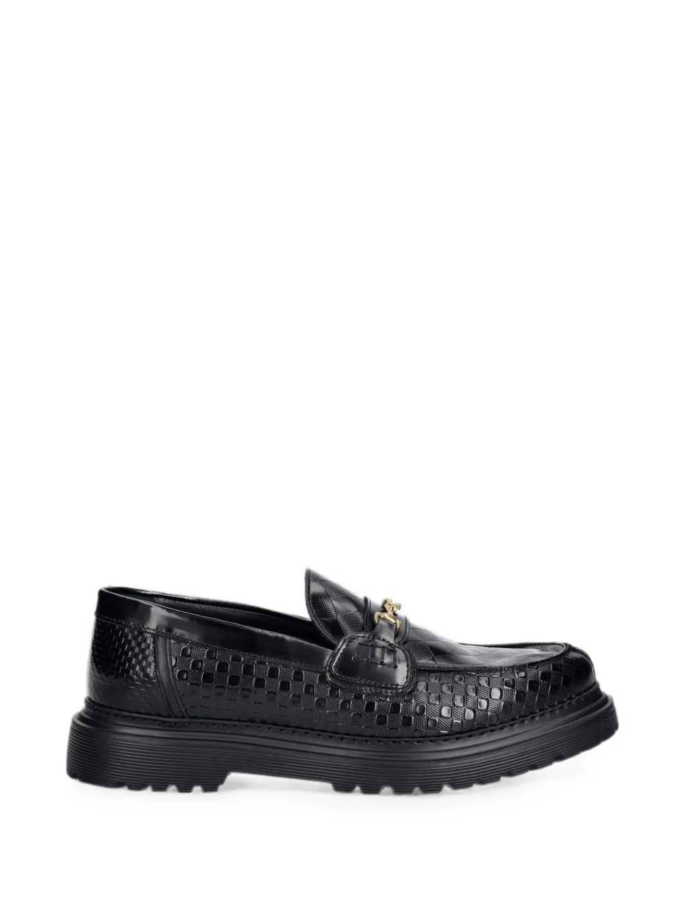 Filling Pieces woven-effect Horsebit Loafers | Black | FARFETCH