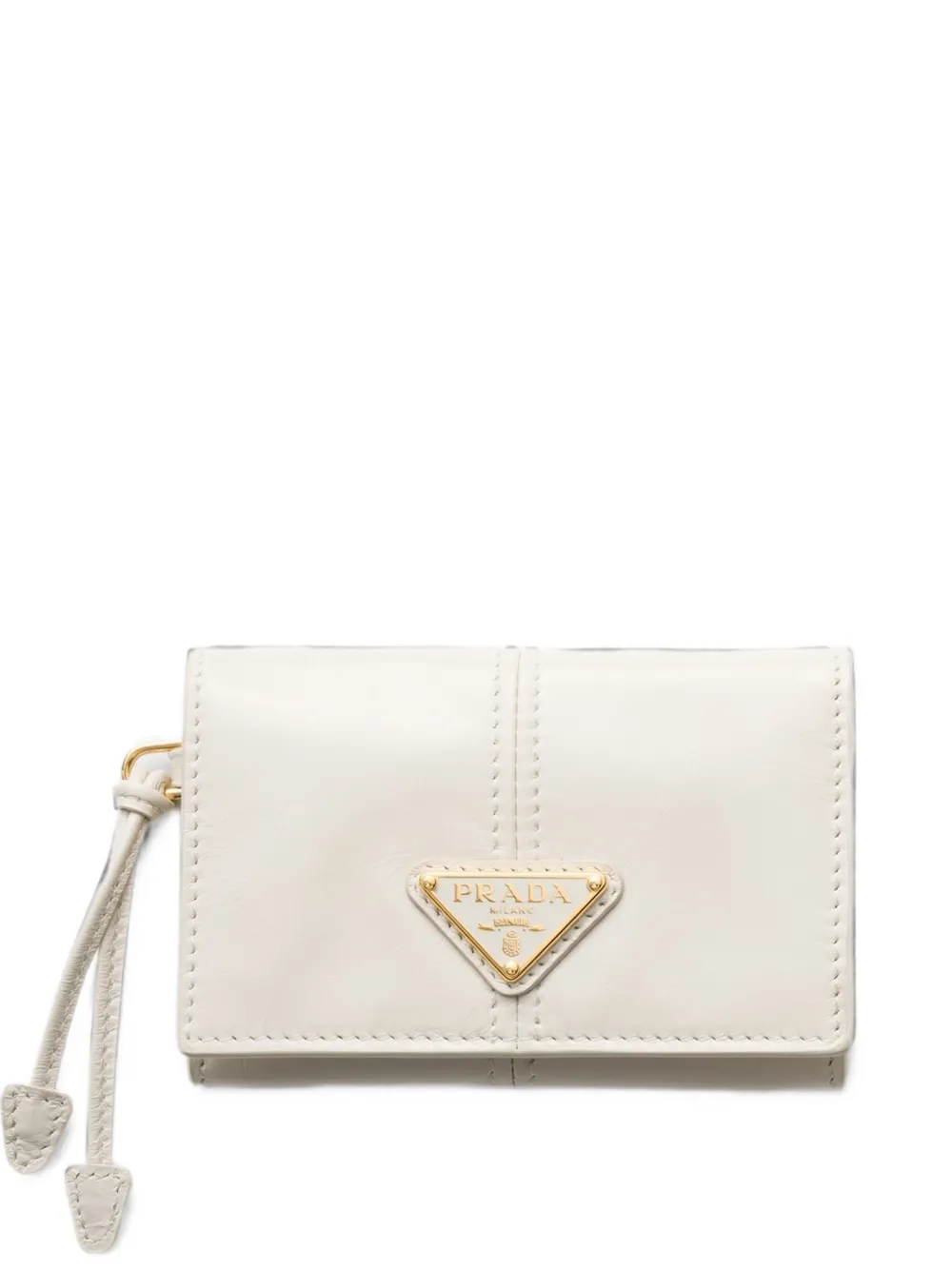 Prada Leather Card Holder With Flap | ホワイト | FARFETCH JP