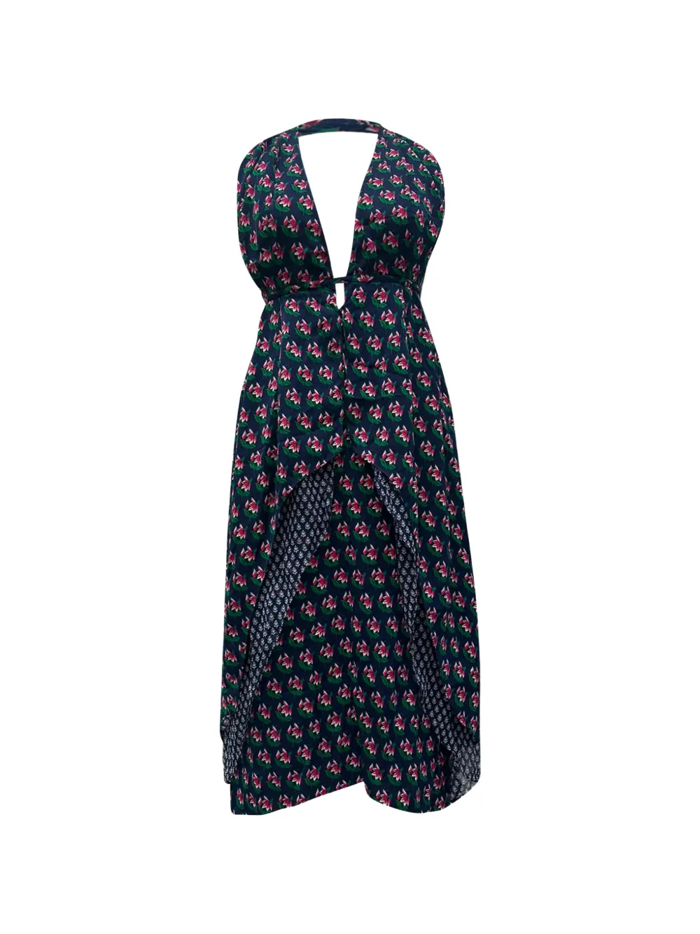 Diane Von Furstenberg Vintage Zen Leyland halter-neck Mini Dress | Blue ...