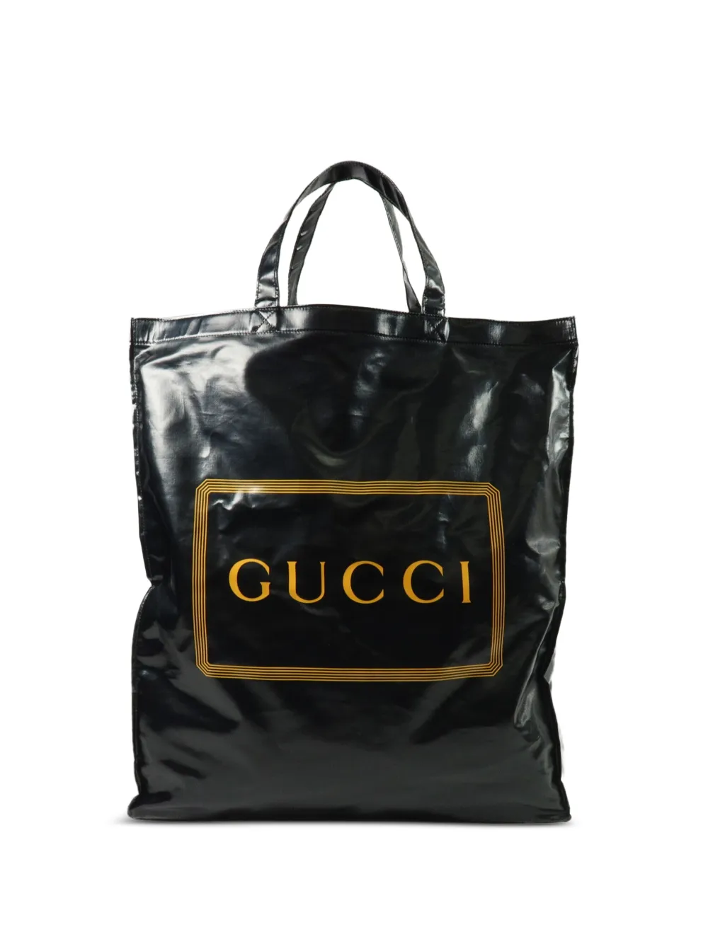 Gucci Pre-Owned logo-print Tote Bag | Black | FARFETCH