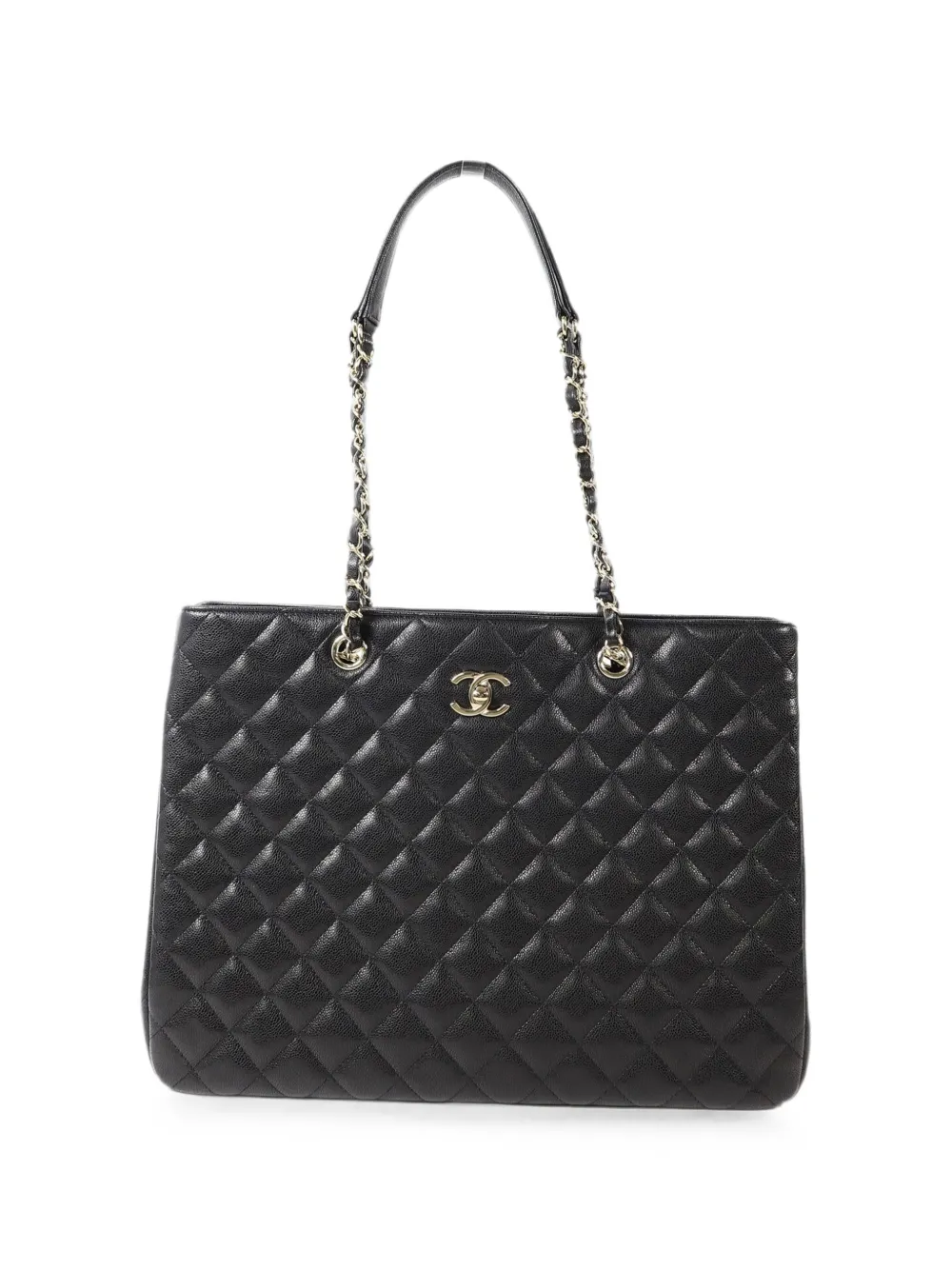 CHANEL Pre-Owned Bolso Shopper Acolchado Con Cierre Giratorio CC ...